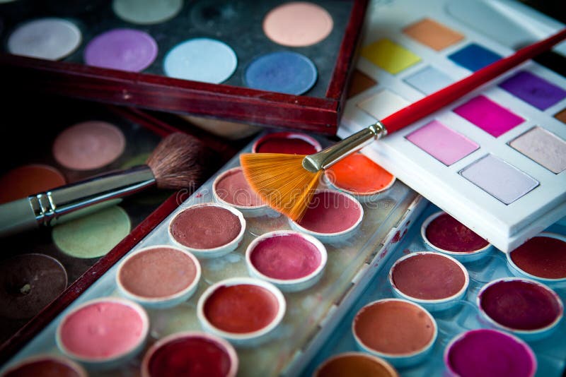 Make up stock image. Image of model, palette, makeup - 17924149