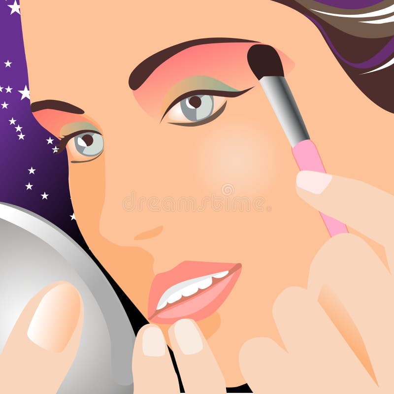Little Girl Makeup stock vector. Illustration of lipstick - 40004460