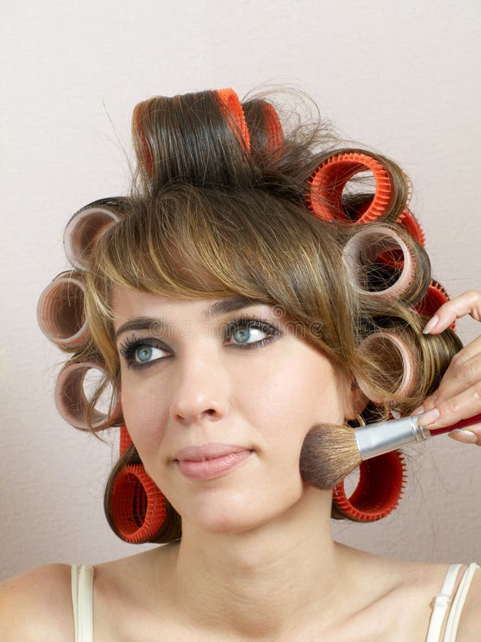 Make-up stock photo. Image of fashion, brush, makeup, blinking - 5841846