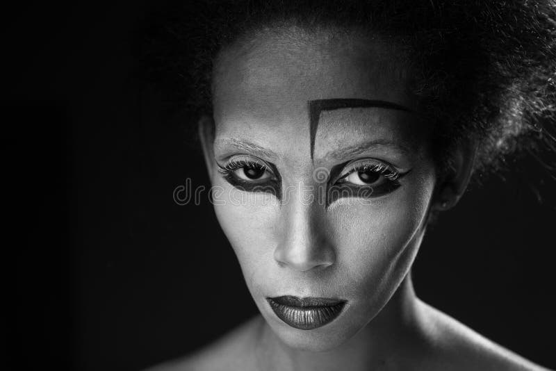 Make-up of African-American Girl Stock Photo - Image of young, beauty ...
