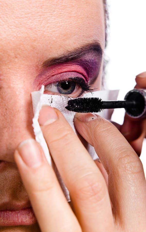Two Young Women Applying Makeup in a Nightclub Stock Image - Image of ...