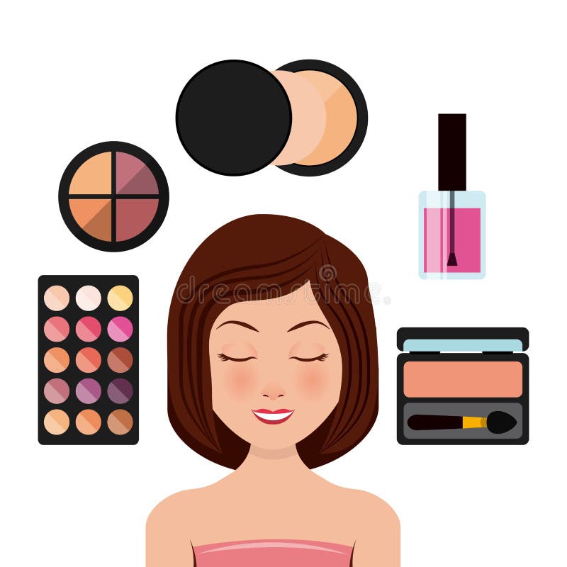 Make-up artist design stock illustration. Illustration of painted ...