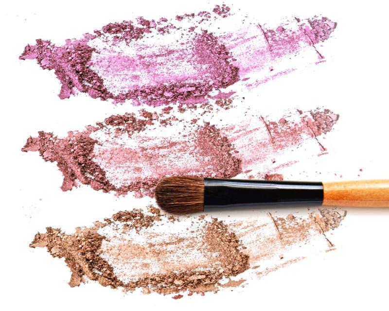 Make Up Blush on Crushed Collection Eye Shadow. Stock Photo - Image of ...