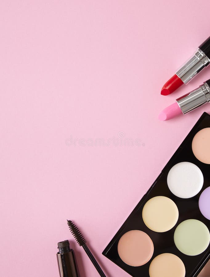 Make-up border stock image. Image of pink, header, background - 71472679