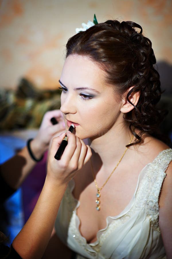 Make up the bride stock photo. Image of success, beauty - 17230210