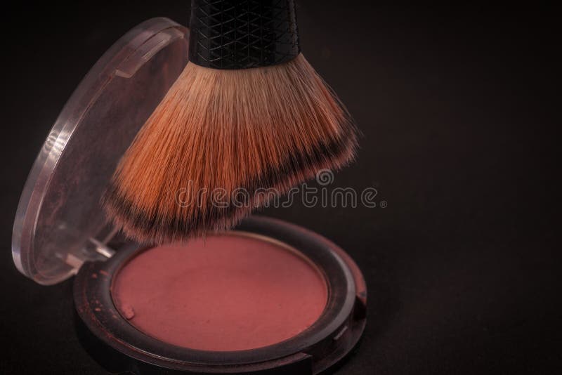 Make-Up - Brush and Blush stock photo. Image of cheek - 147136330
