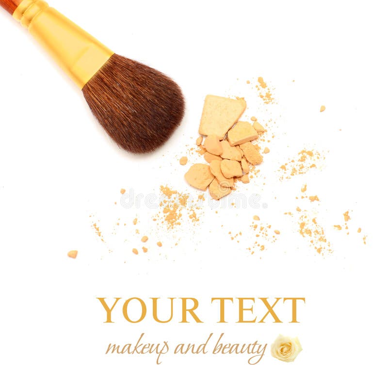 Make-up brush and powder stock photo. Image of fashion - 22409120