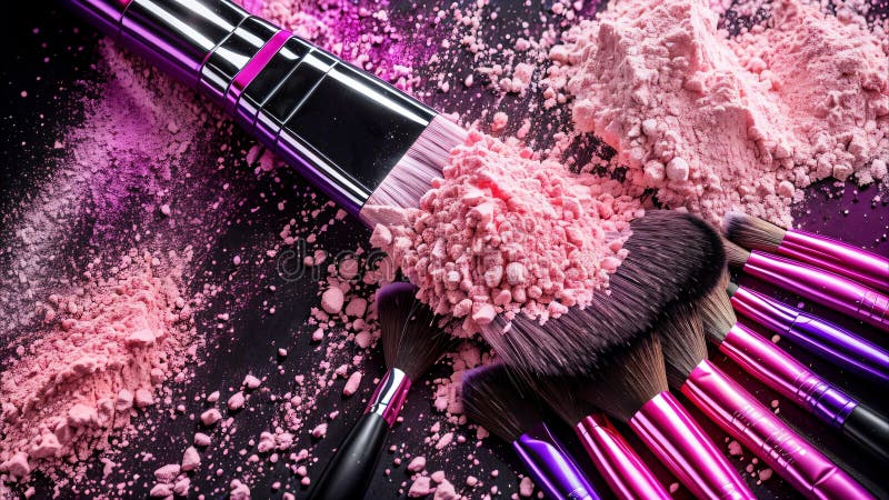 Make up brushes stock image. Image of brushes, pattern - 294480145