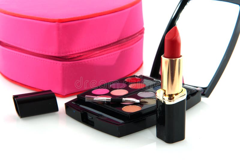Make up case stock image. Image of colors, lipstick, mirror - 13327717