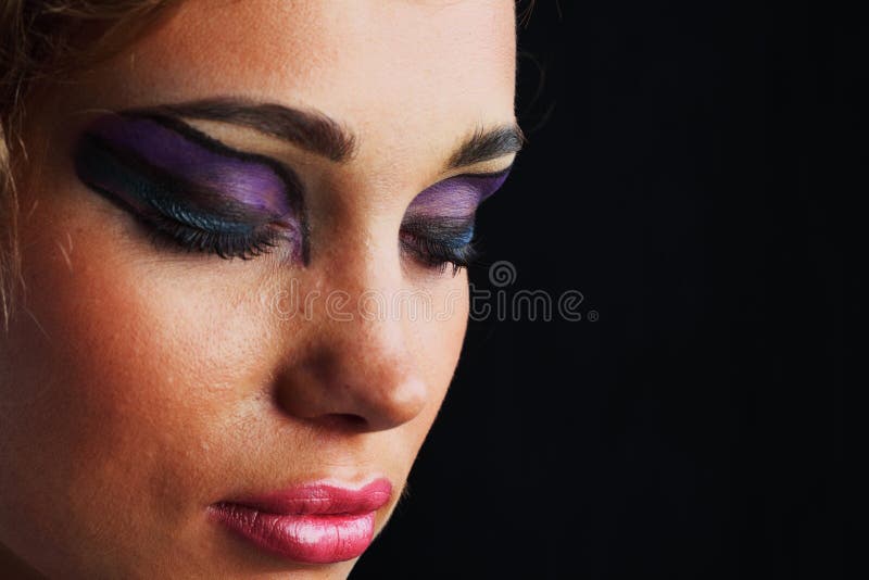Make up close up stock photo. Image of color, black, adult - 25378658