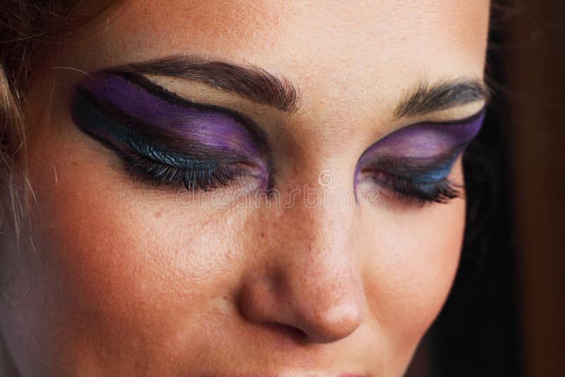 Make up close up stock photo. Image of colorful, brown - 33836328