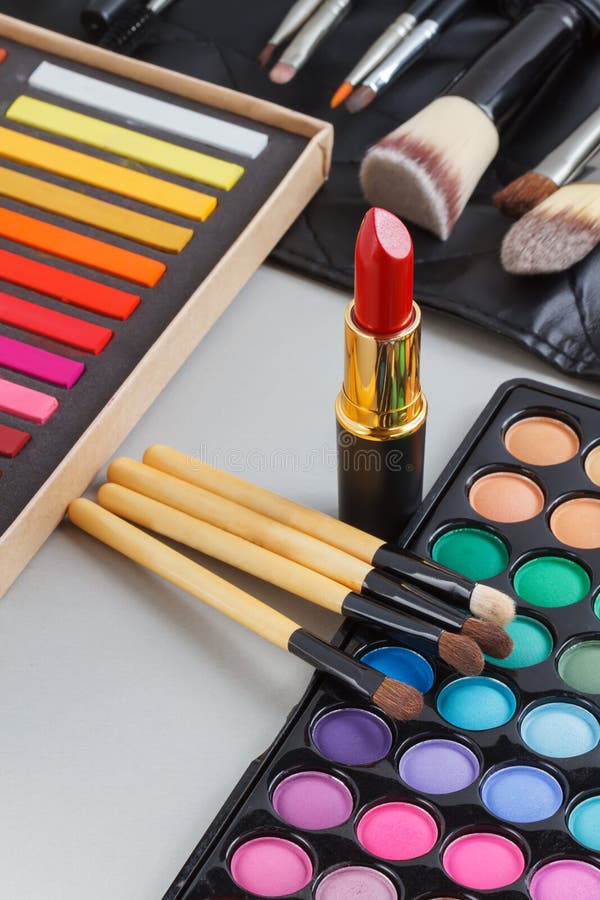 Make-up collection stock image. Image of multicolored - 48256543