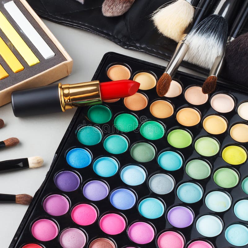 Make-up collection stock image. Image of mixed, black - 48256583