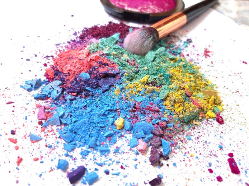 Blue Makeup Crushed Eyeshadow Stock Photo - Image of eyeshadow, blue ...