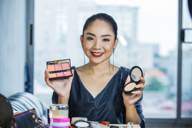 Make up Cosmetics stock image. Image of lipstick, facial - 95330289