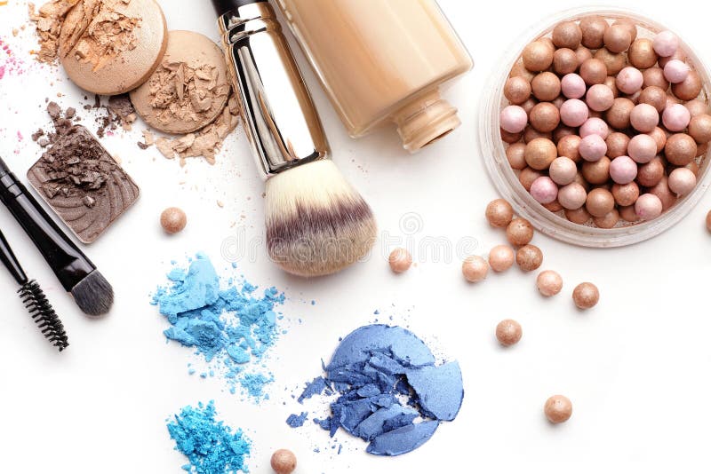 Make-up cosmetics stock image. Image of color, beige - 139754301