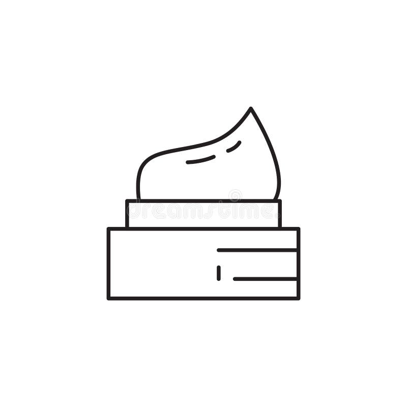 Make Up Cream Pot Flat Icon Stock Vector - Illustration of woman ...