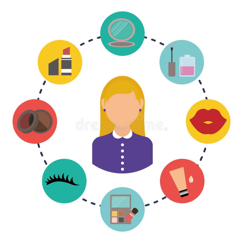 Make up design stock vector. Illustration of healthy - 59948419