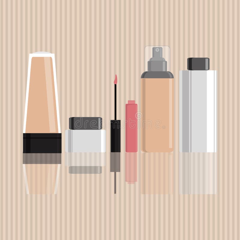 Make Up Design. Cosmetic Icon. Skin Care Concept, Vector Illustration ...