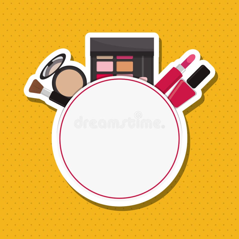 Make Up Design. Cosmetic Icon. Skin Care Concept, Vector Illustration ...