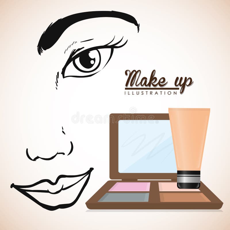 Make up design stock vector. Illustration of makeover - 59063558