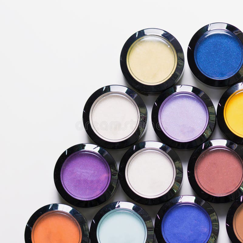 Make-up Eye Shadows. View from Above. Flat Lay. Concept Photo Stock ...