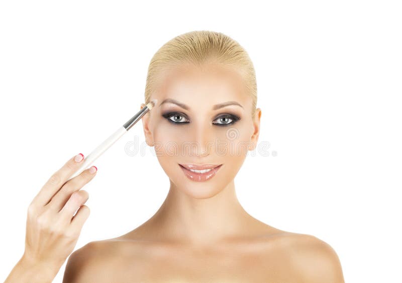Make-up. Eyes shadows stock photo. Image of lashes, caucasian - 52147712