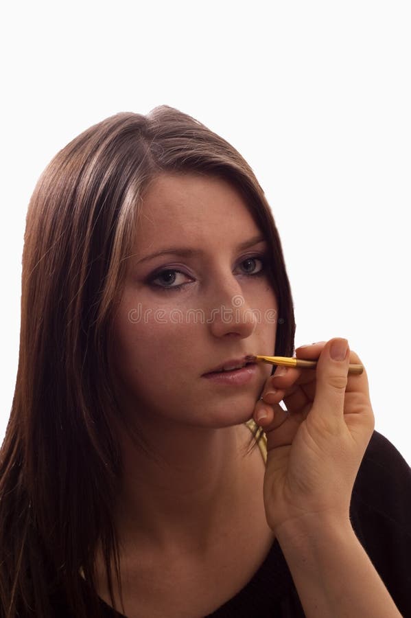 Make-up on the face stock photo. Image of beauty, caucasian - 12131346