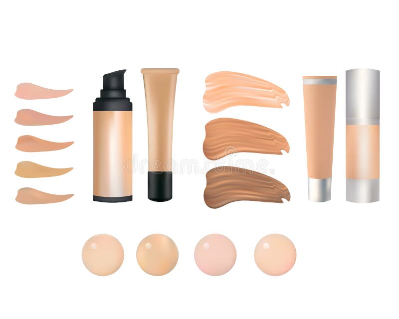 Make up foundation palette stock vector. Illustration of liquid - 81332908