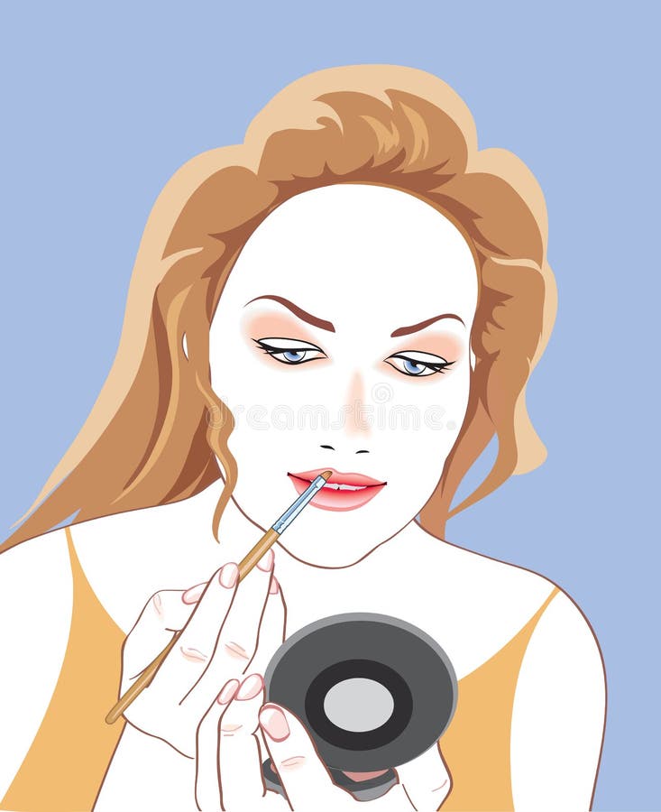 Make-up of the girl stock vector. Illustration of luxury - 23530056