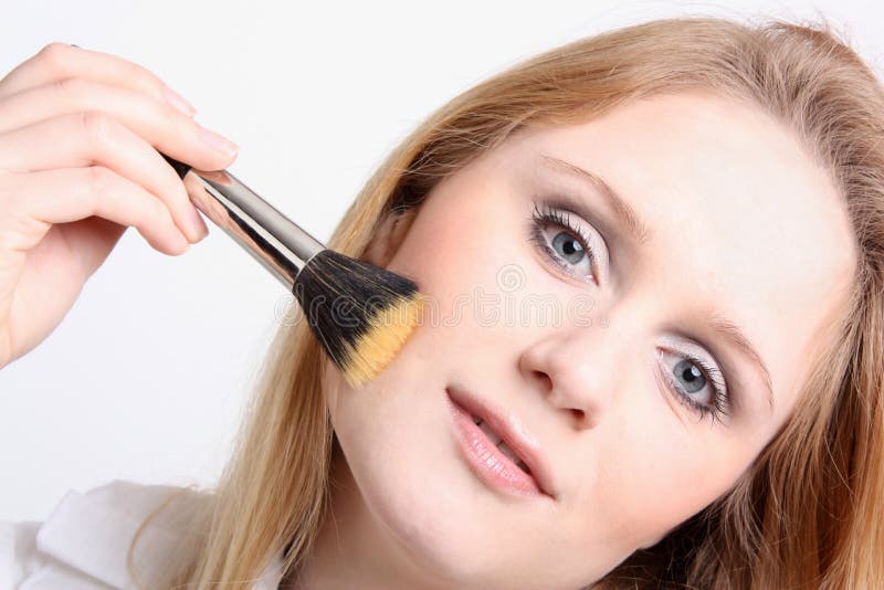Make-up girl stock image. Image of blond, visa, beautiful - 27714989