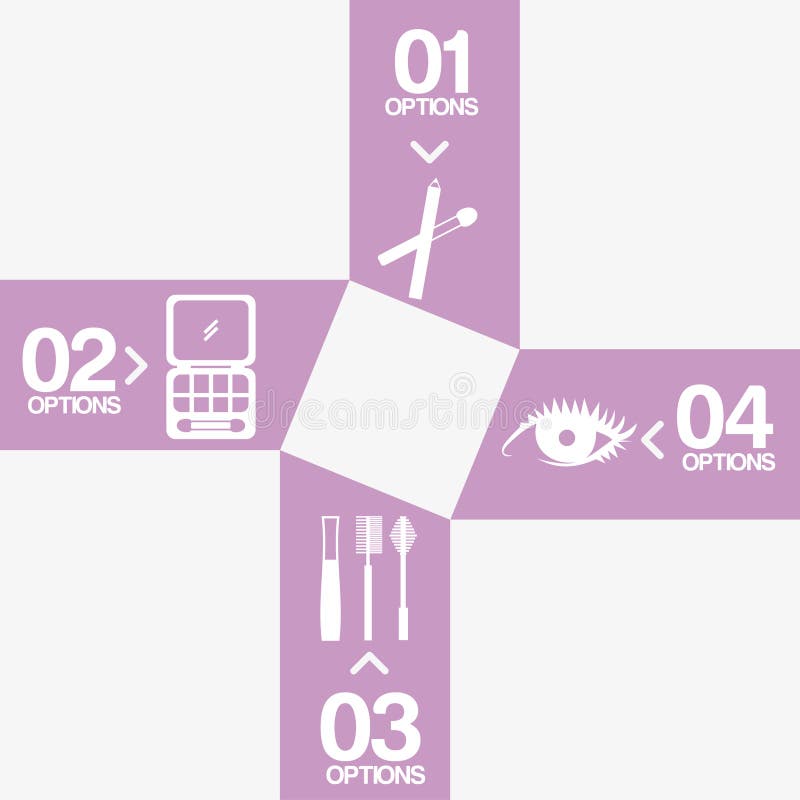 Make up infographics stock vector. Illustration of shadows - 58404487