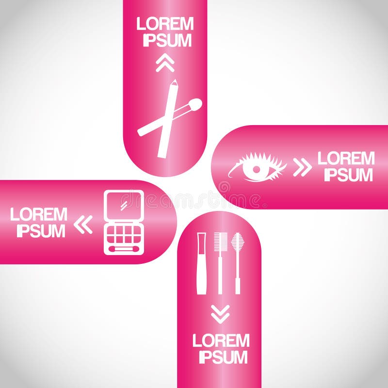 Make up infographics stock vector. Illustration of shadows - 58404487