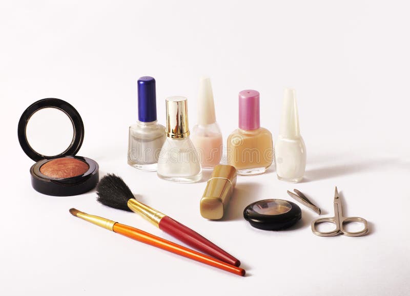 Make-up items stock photo. Image of brushes, hygiene - 18154476