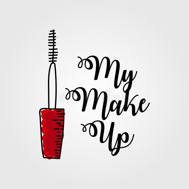 Make Up Logo Vector stock vector. Illustration of lipstick - 99081585