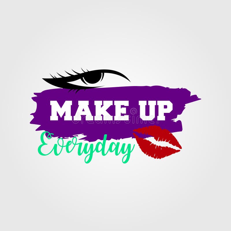 Make Up Logo Vector stock vector. Illustration of cosmetic - 99081564