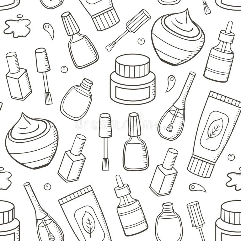 Doodle Manicure Pattern Stock Illustrations – 463 Doodle Manicure ...