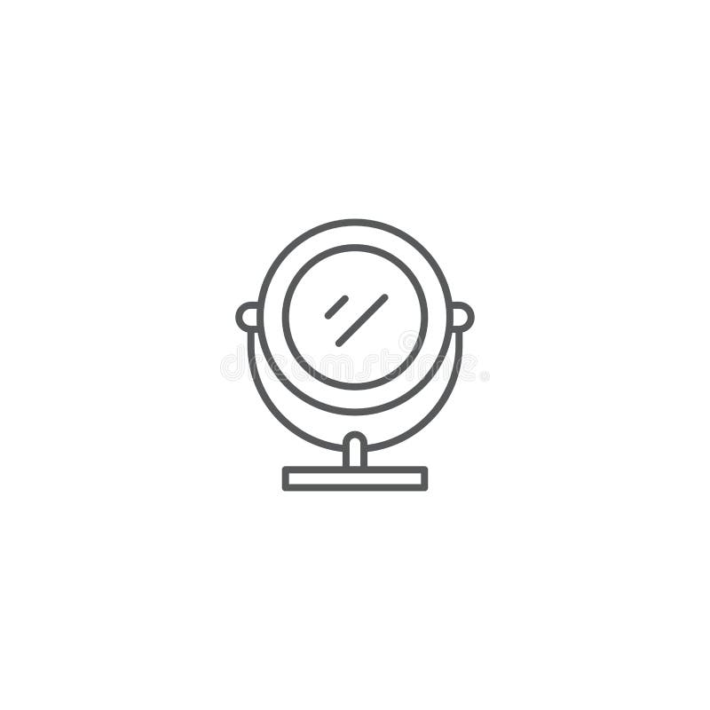 Make Up Mirror Vector Icon Symbol Isolated on White Background Stock ...