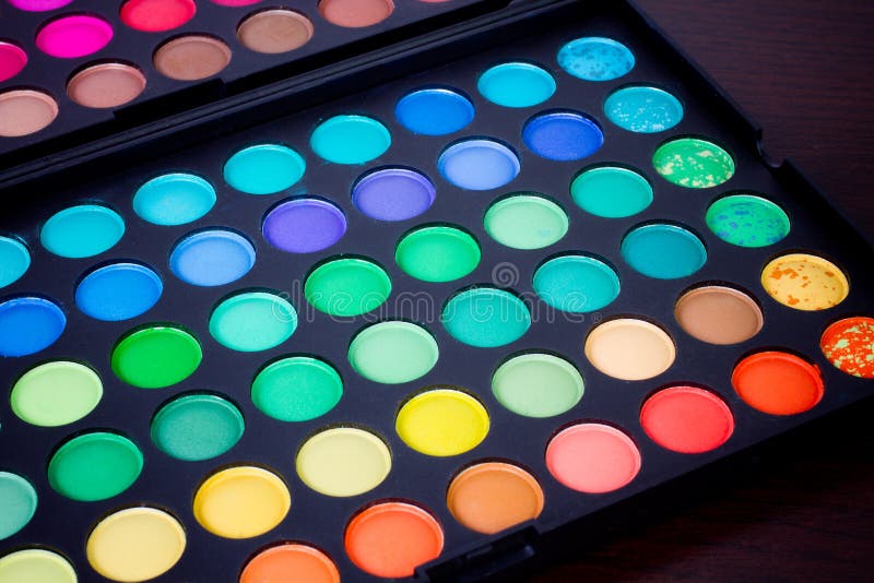 A Make-up Multi Colored Palette Stock Image - Image of artist, care ...