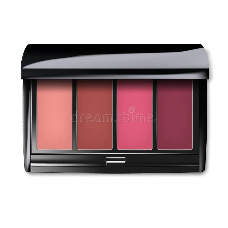 Make-up Palette Container. Color Compact Eyeshadow or Blush Kit. Open ...