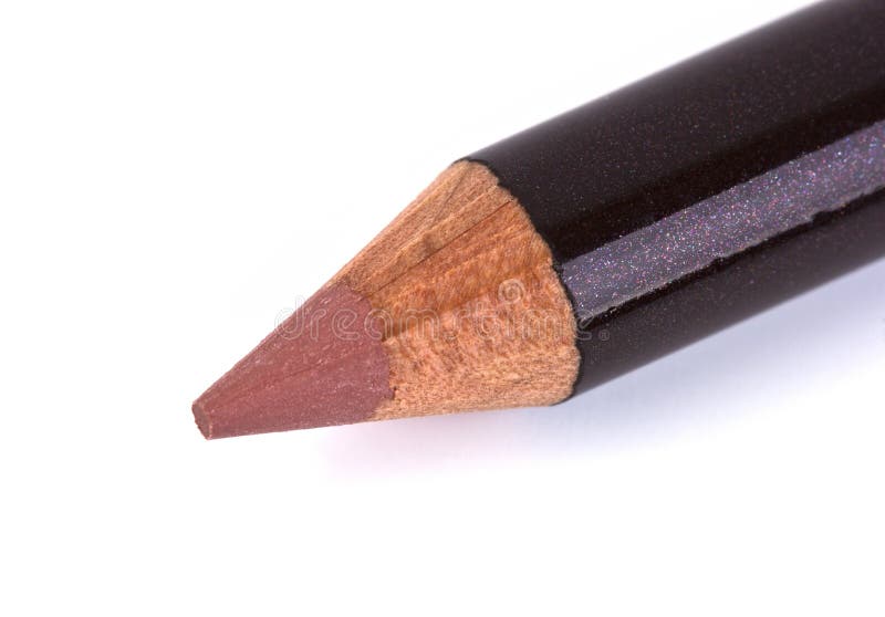 Make-up Pencil Isolated on White. Stock Photo - Image of pencil, wood ...