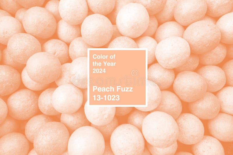 Make-up Powder Balls Background Toned in Peach Fuzz Color Background ...