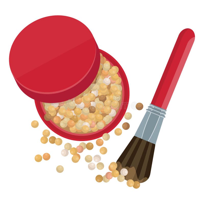 Powder from Beauty Salon. Flat Style. Illustration. Stock Illustration ...