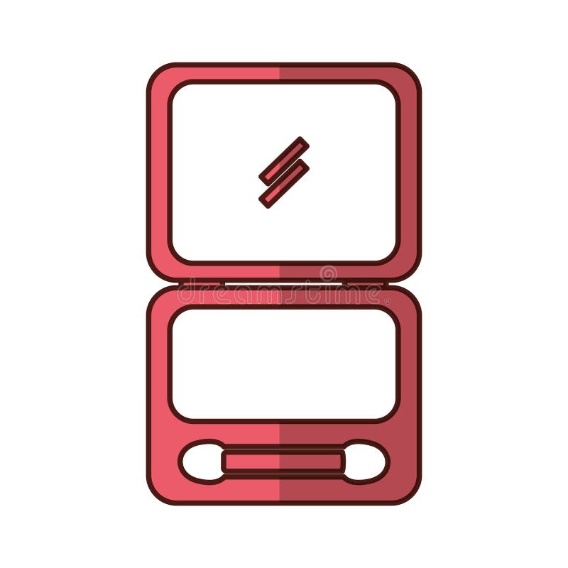 Make-up powder with mirror stock illustration. Illustration of fashion ...