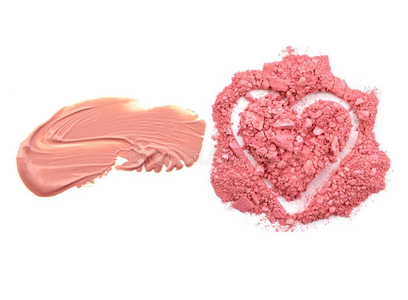 Make-up Products Color Sample Isolated on White. Stock Photo - Image of ...