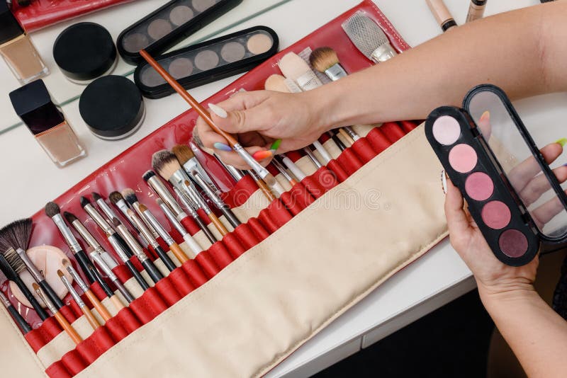 Make-up products set stock photo. Image of modern, care - 261100492