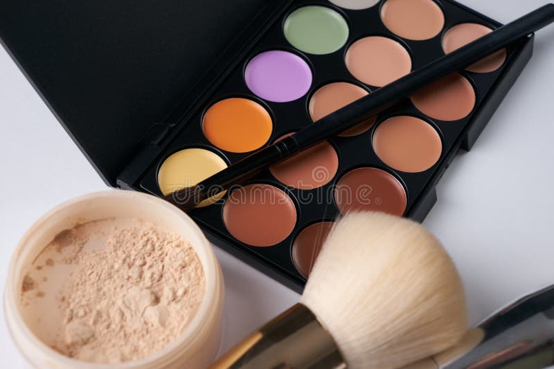 Make Up Professional Cosmetics Stock Photo - Image of compact, palette ...