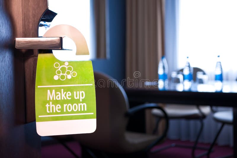 Make up the room sign stock photo. Image of motel, label - 13910294