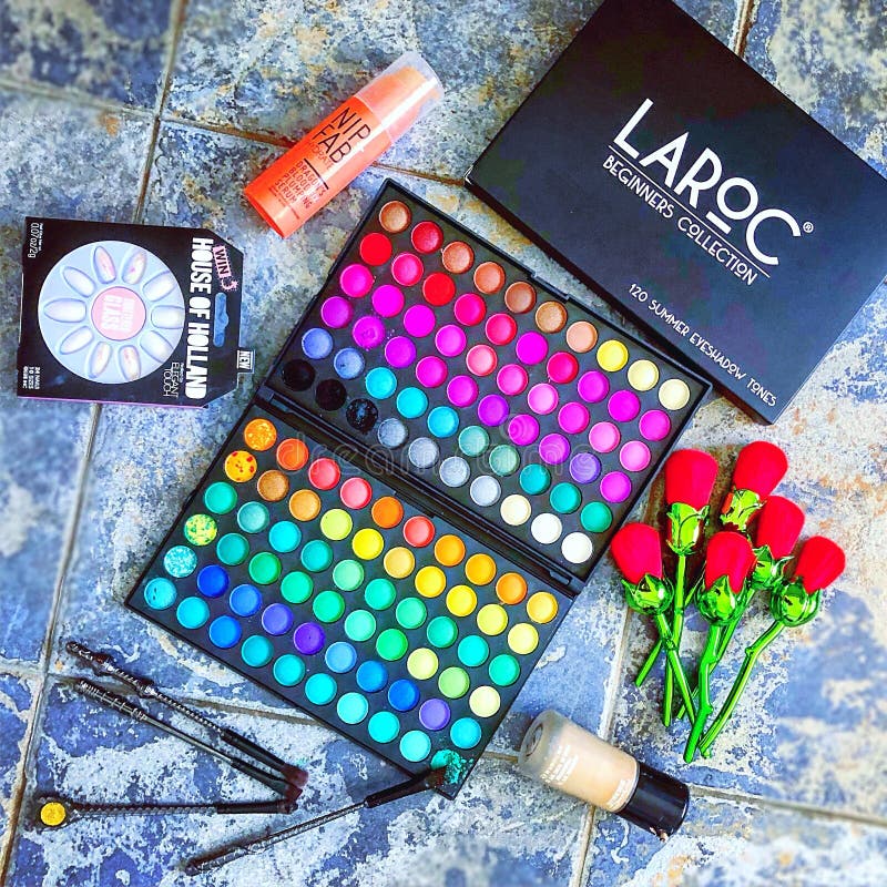 Make Up Set Rainbow Palette Editorial Photography - Image of mood ...