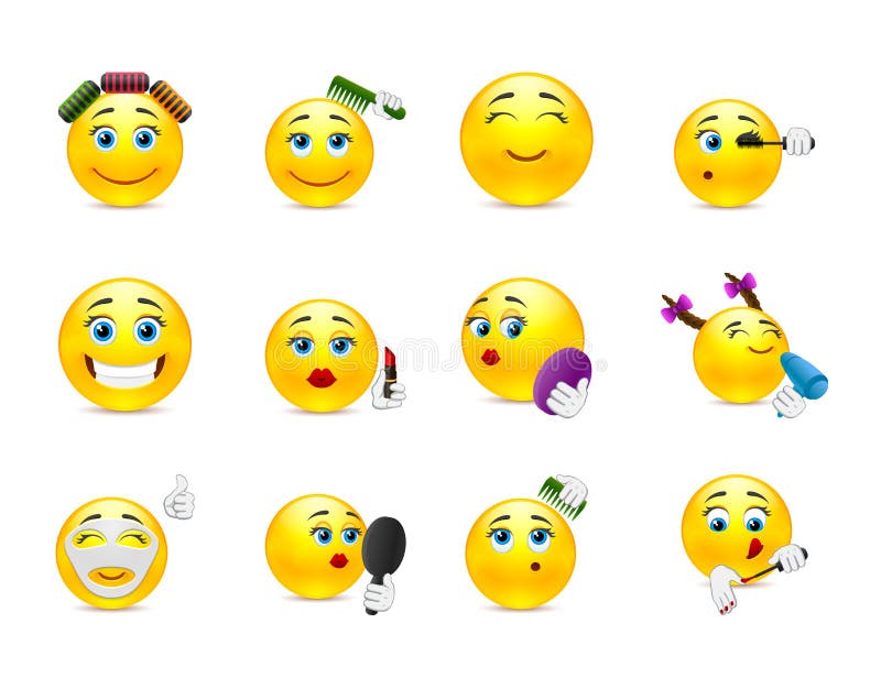 Make-up am smiley stock abbildung. Illustration von smiley - 52827091